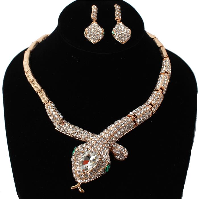 Crystal Snake Necklace Set – DDFL Import
